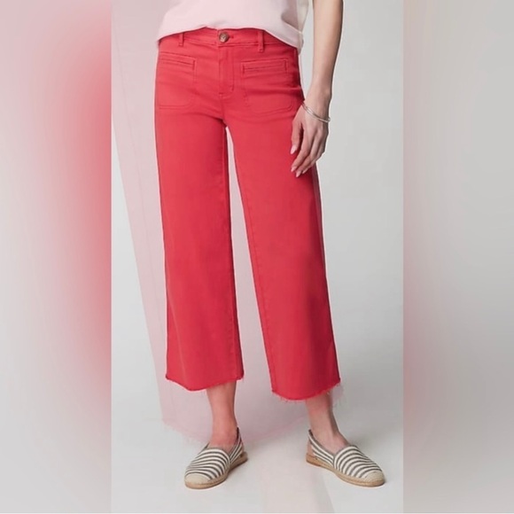 J. Jill | Jeans | J Jill Wideleg Weltpocket Crops 2 New | Poshmark